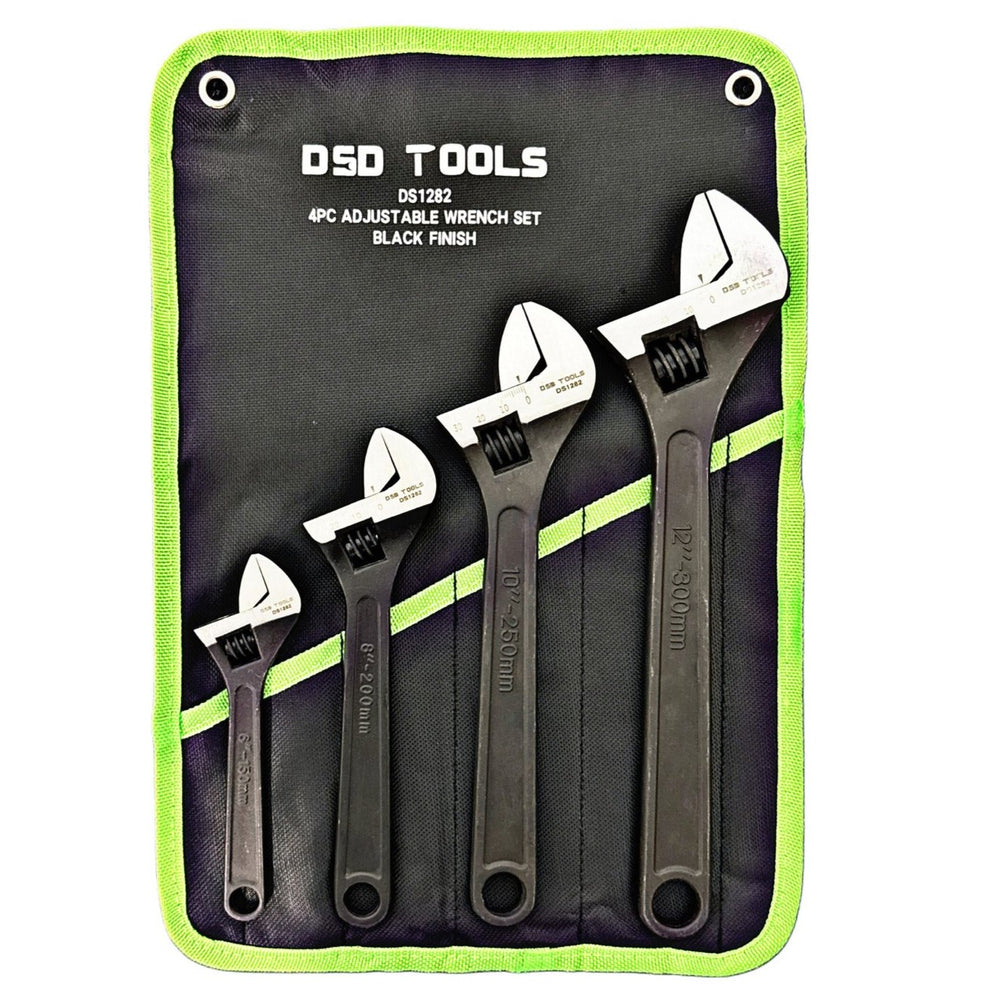 4pc ADJUSTABLE WRENCH 6" 8" 10" 12" SHIFTING SPANNER SET DS1282 – Tool ...