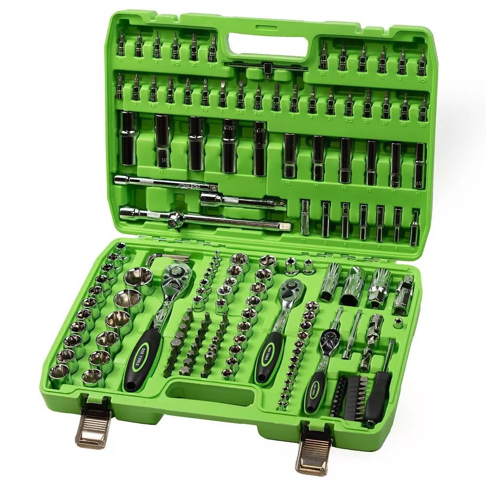 172pc 1/4 3/8" 1/2" SUPER LOCK Socket Set With Ratchet Sockets DS1034 ...