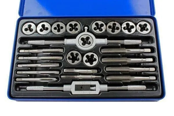 US PRO Tools 24pc UNC / UNF, Imperial, Tap And Die Thread Cutting Set ...
